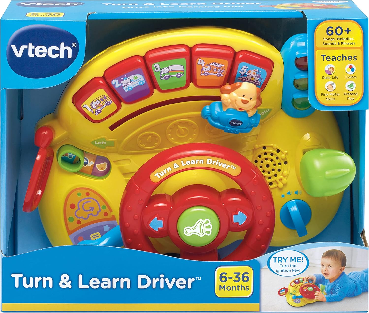 VTech Turn and Learn Driver (Yellow) $9.74 + Free Shipping w/ Prime or ...