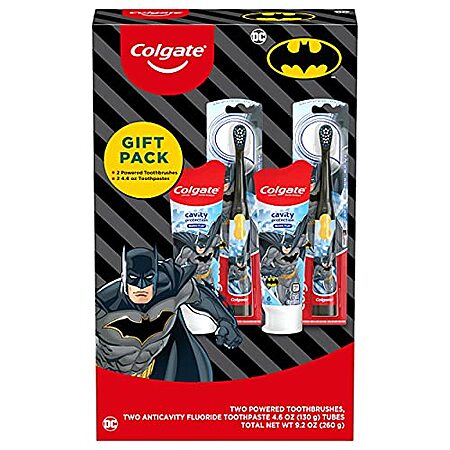 2-Pk. Colgate Kids Toothbrush Set with Toothpaste, Batman Gift Set $10. ...