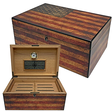 Old Glory Weathered American Flag 100-count Humidor $99 + Free Shipping ...