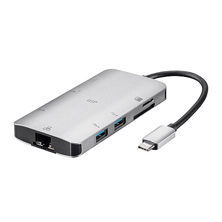 Monoprice Consul Series USB-C HDMI Adapter, 3-Port USB 3.0, USB-C 100W ...