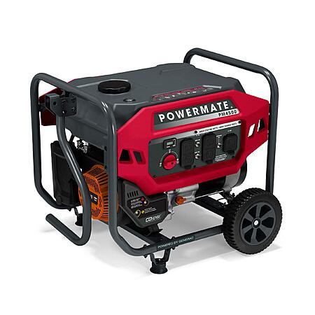 Powermate PM4500 4,500-Watt Gas-Powered Portable Open Frame Generator ...