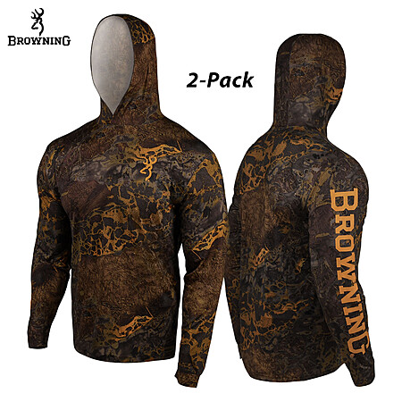 2-Pack Browning Tech Performance Men's Hooded Crew - 2024-07-01