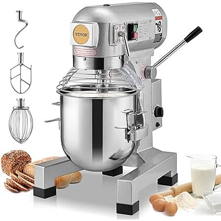 (Temu) VEVOR 15 Qt. Commercial Food Mixer, 500W Stainless Steel Bowl ...
