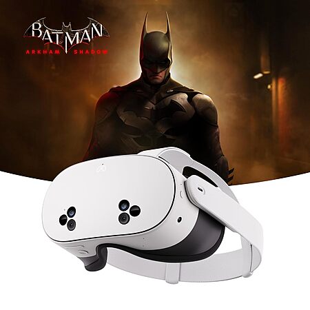 128GB Meta Quest 3S VR Headset + Batman: Arkham Shadow + 3-Month Meta ...