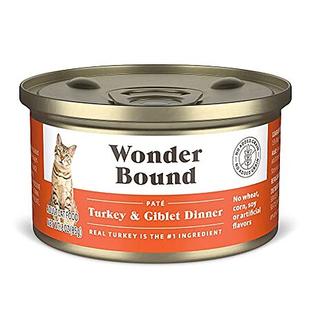 Amazon Brand – Wonder Bound Wet Cat Food, Pate, No Added Grains, 3 oz ...