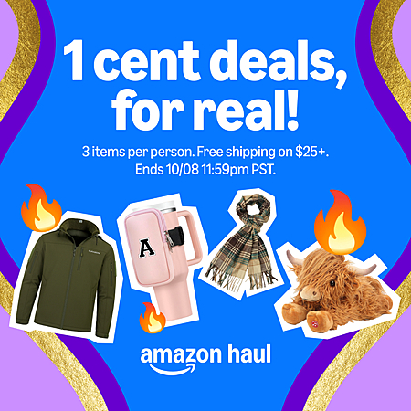 Amazon Haul Offer: Select 3 Items Only: Apparel, Jewelry, Home, Office ...