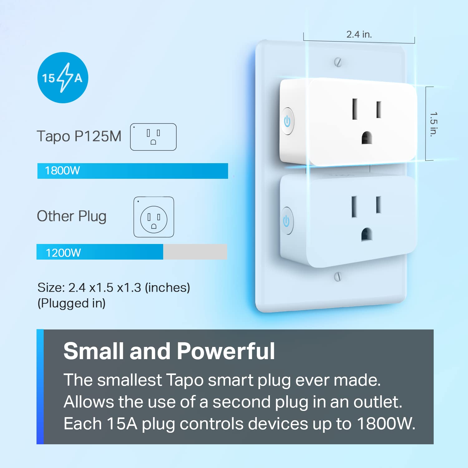 TP-Link Matter Supported Smart Plug Tapo P125M (3-Pack) $36