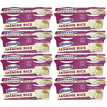 8-Count 2-Pack 4.4-Oz Minute Ready to Serve Microwavable Jasmine Rice ...