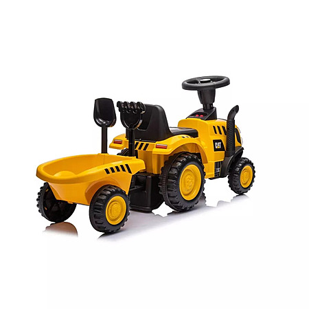 CAT Kids Ride on Toy Tractor w/ Trailer & Shovel (Yellow/Black, Ages:12 ...