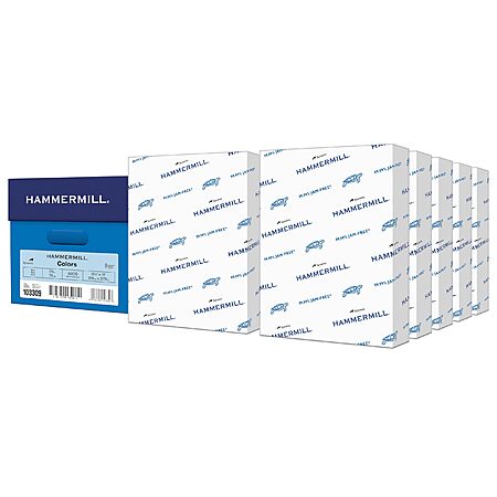 5000-Sheets Hammermill Colors Colored Paper (20-Lb, Pastel Blue, 8.5" x ...