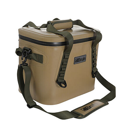 Bruin Outdoors 30 Can Soft Pack Cooler Bag- Tan w/Olive - w/ Free 20oz ...