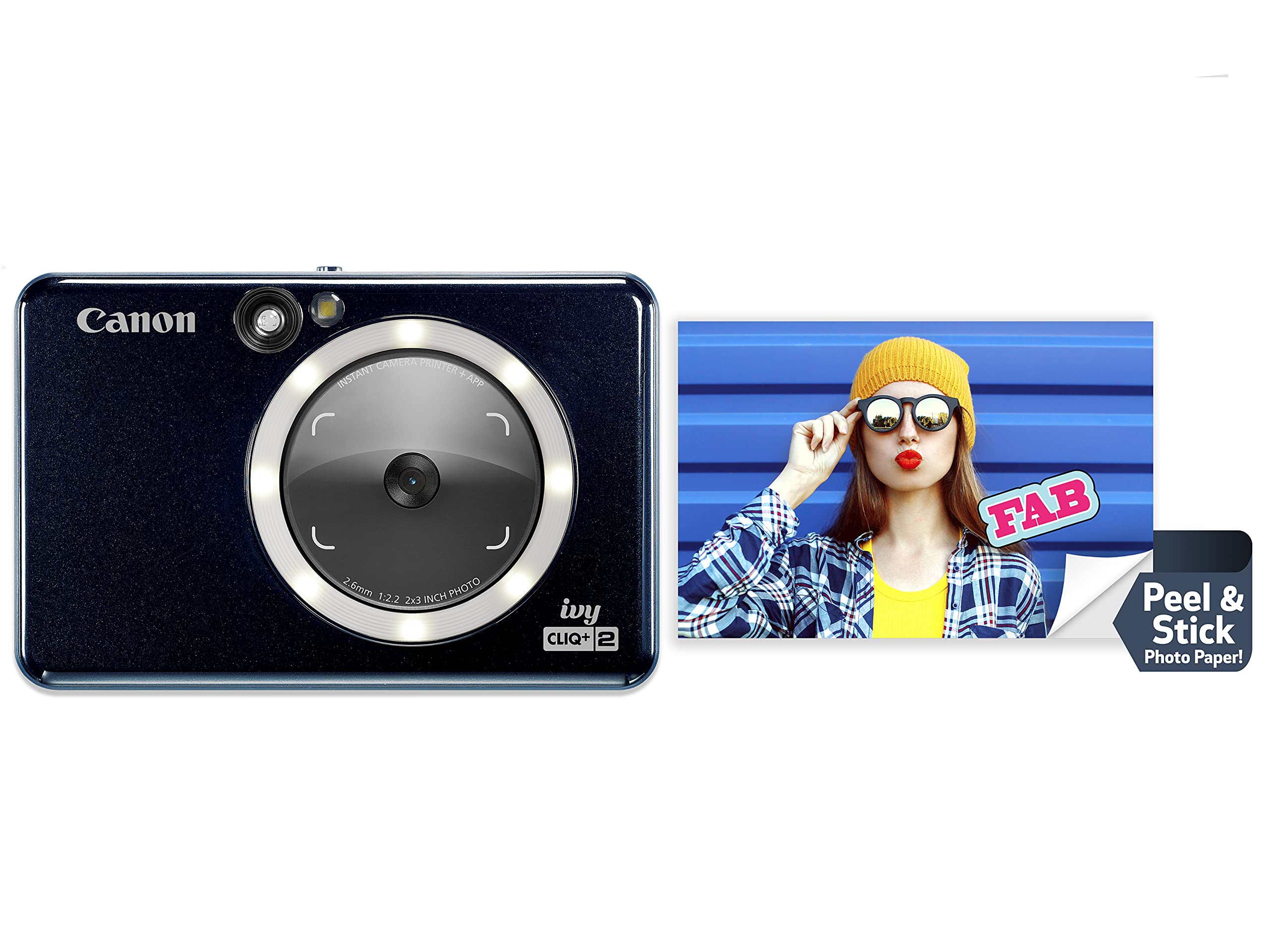 Canon Ivy CLIQ+2 Instant Camera Printer, Smartphone Printer, Midnight ...