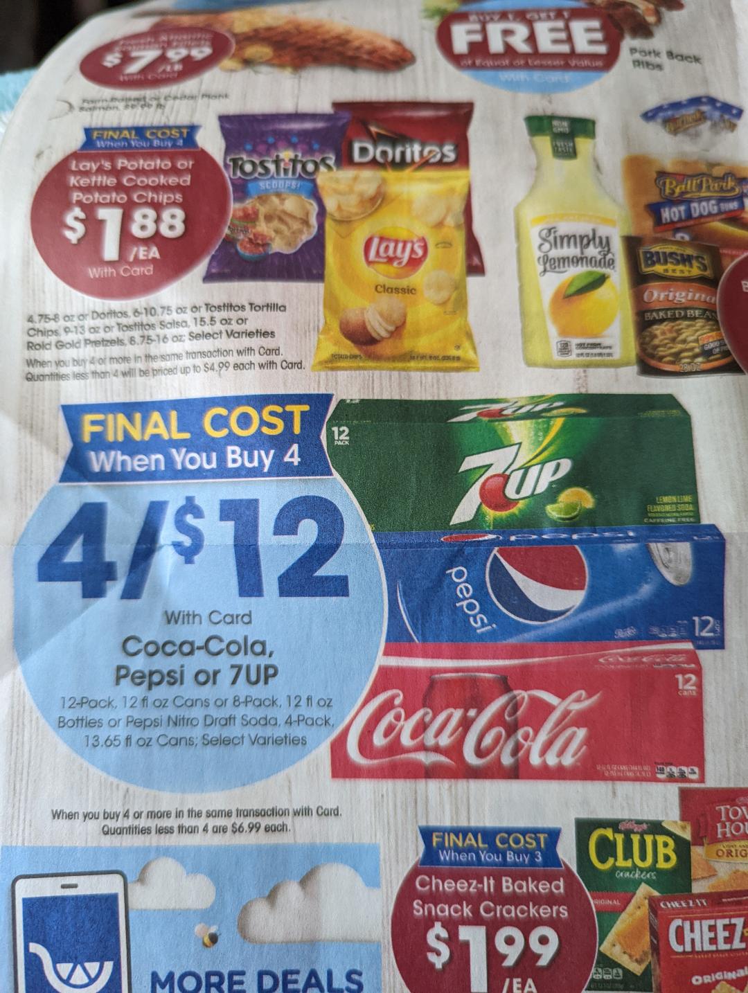 Kroger 4 X 12-packs soda for $12. Mix and Match Coca-Cola, Pepsi, 7Up ...