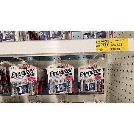 Target YMMV Energizer Ultimate Lithium Batteries 6pk AA or AAA $5.39 ...