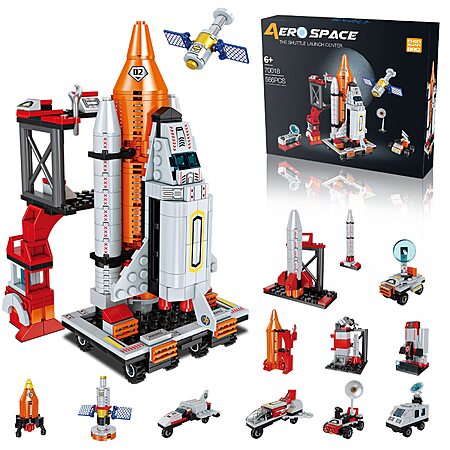 566-Piece Aerospace The Shuttle Launch Center 12-in-1 STEM Space ...