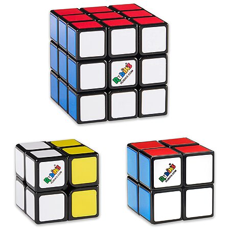 Spin Master Rubik's Cube Tiled Trio Bundle (2x2 Mini, 3x3 Cube, 4x4 ...