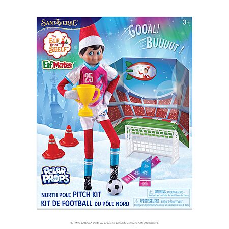 The Elf on the Shelf Polar Props North Pole Pitch Kit: Soccer Elf Scene ...