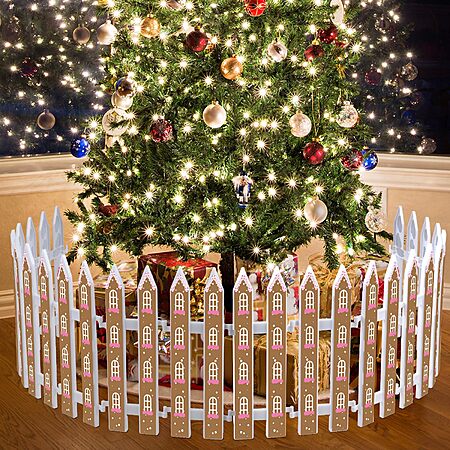36-pc Gingerbread House Style Christmas Tree Fence - 2025-12-09