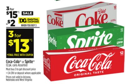 Dollar General In-Store Deal: Select 12-Pack 12oz. Soda (Coke, Sprite ...