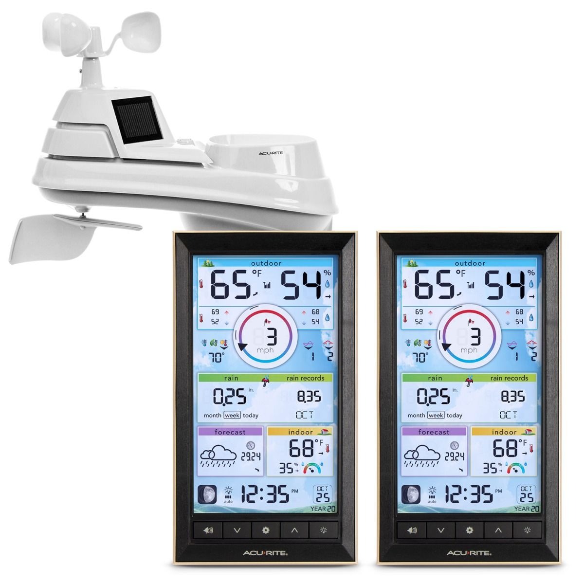 AcuRite Iris (5-in-1) Weather Station with Two Color Displays $162