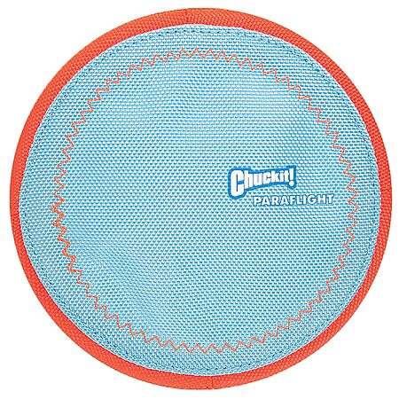 Chuckit! Paraflight Flying Disc Dog Toy, Small (6.75"), Orange and Blue ...