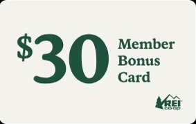 $30 REI Bonus Card when buying a $30 REI Co-op lifetime membership with ...