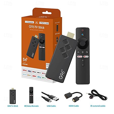 G96 4K Android 10 TV Smart Stick 2GB 8-16GB 2.4G/5G Wifi Bluetooth 4.0 ...