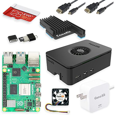 Amazon.com: CanaKit Raspberry Pi 5 Starter Kit PRO - Turbine Black ...