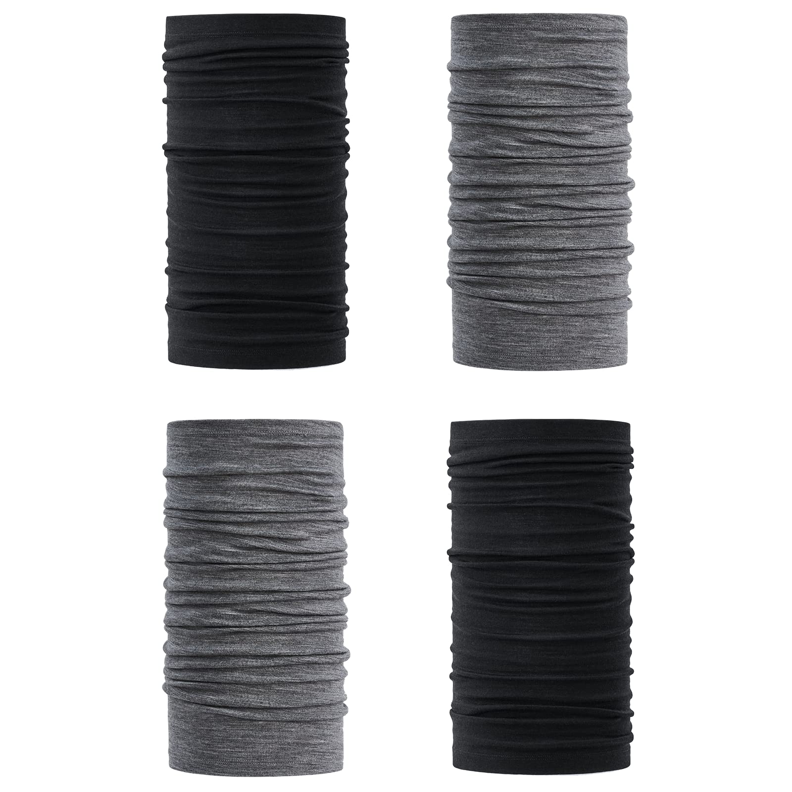 Metarino 100% Merino Wool Neck Scarf/Gaiter (4 pack) $15.78