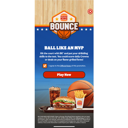 Burger King Bounce Game: Score Bonus BK Crowns or Daily Food Offers ...