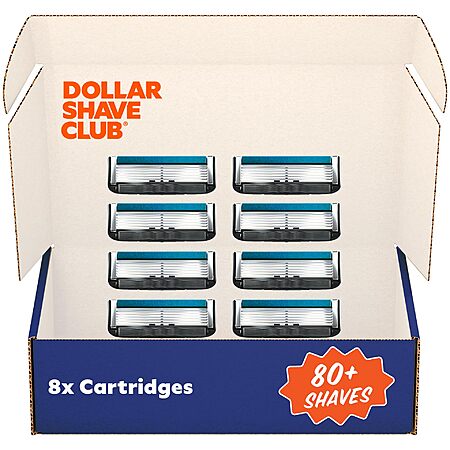 Dollar Shave Club | 6 Blade Razor Refills (8 Pack) | 6 Stainless Steel ...