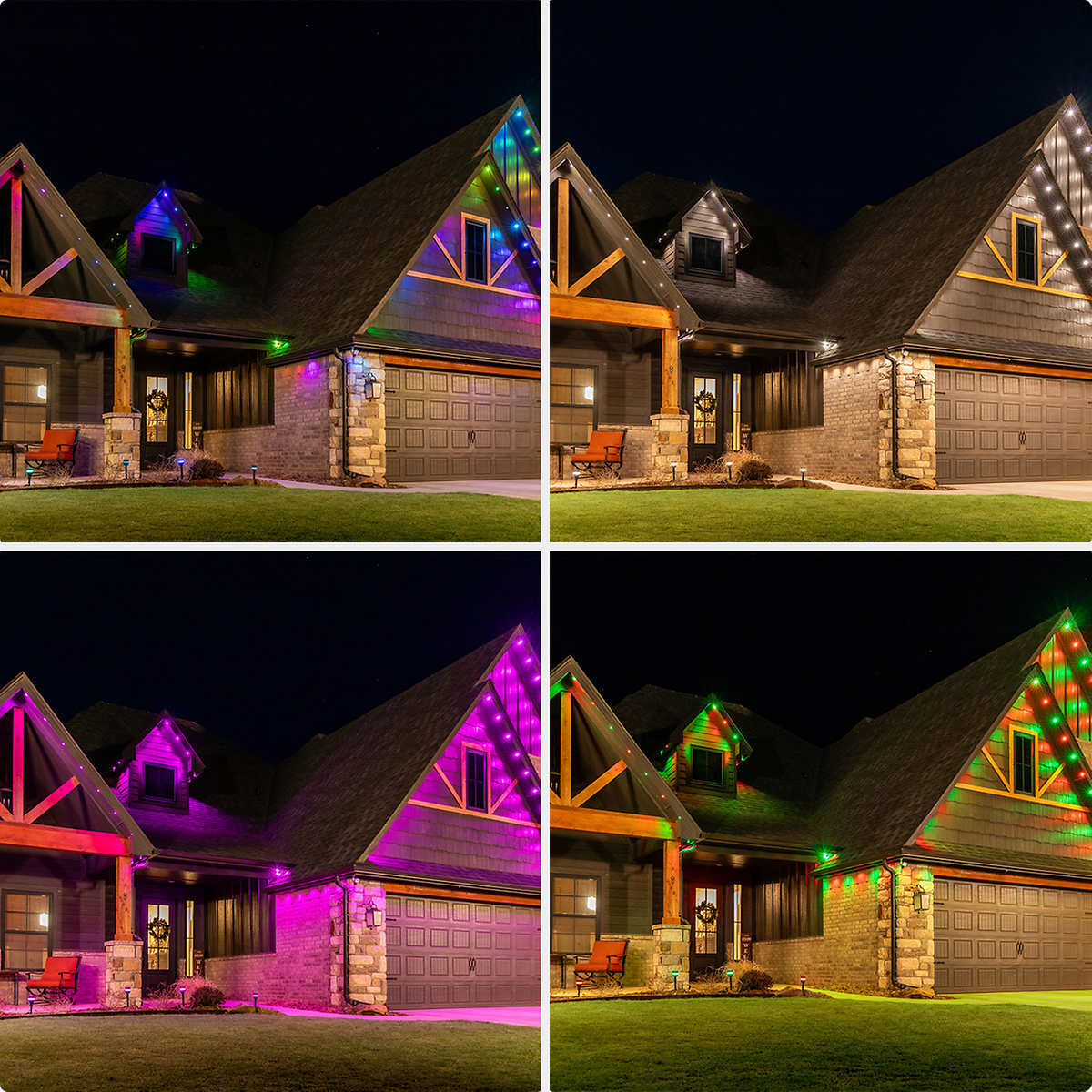 Enbrighten 100ft Outdoor Color-Changing Wi-Fi Eternity Eave Lights $159 ...