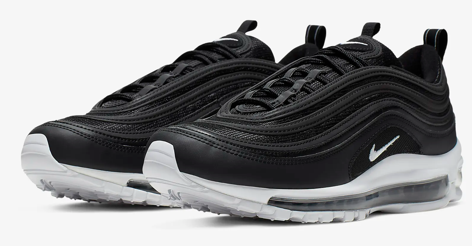Nike Air Max 97 Men's Running Shoes [Sizes 3.5-12, 13] in Black/White ...