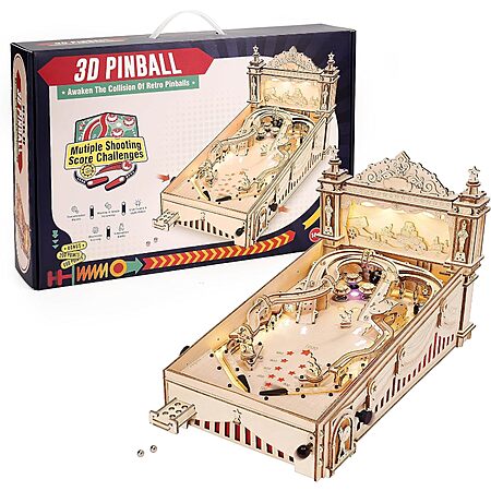 Robotime Pinball Machine - $50 off select accounts at Amazon $108.99 ...