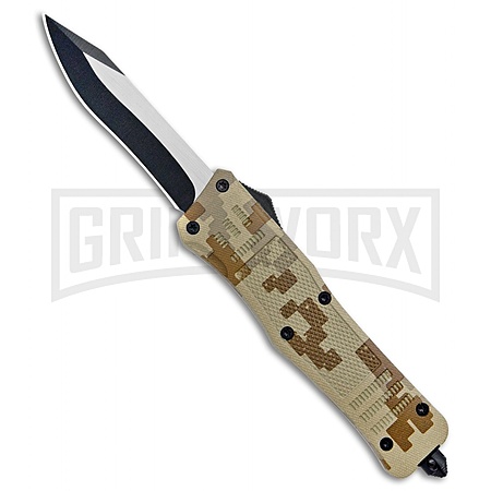 Atomic Defender Large OTF Automatic Knife Tan Digi Camo -Two Tone ...