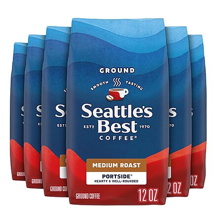 6-Pack 12-Oz Seattle's Best Coffee Portside Blend Ground Coffee (Medium ...