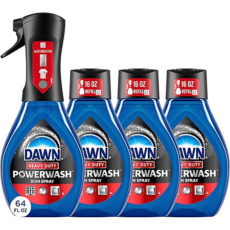 4-Pack 16-Oz Dawn Powerwash Heavy Duty Dish Spray All-Purpose Cleaner ...
