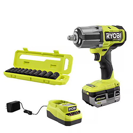 RYOBI ONE+ HP 18V Brushless Cordless 4-Mode 1/2 in. High Torque Impact ...