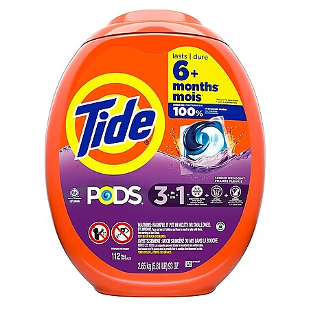 Staples: 112-ct Tide PODS HE 3-in-1 Laundry Detergent (Spring Meadow) 4 ...