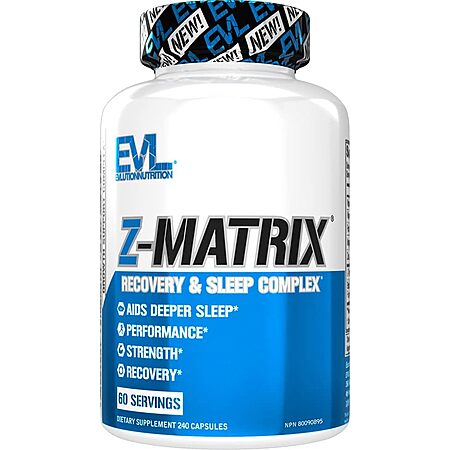 EVL Z-Matrix Post Workout Recovery Bodybuilding Supplement w/ Magnesium ...