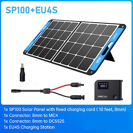 XTAR SP100 100W Foldable Solar Panel + EU4S USB Charging Adapter $80 ...
