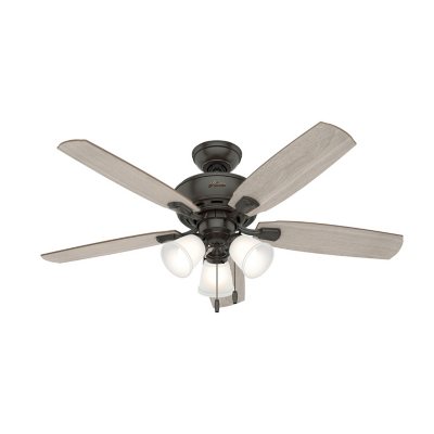 Hunter 48 inch Belfield Noble Bronze Ceiling Fan with LED Light Kit and ...