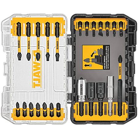 YMMV DeWalt FlexTorq 25-Piece 1/4-in x Set Impact Driver Bit Set $4.99