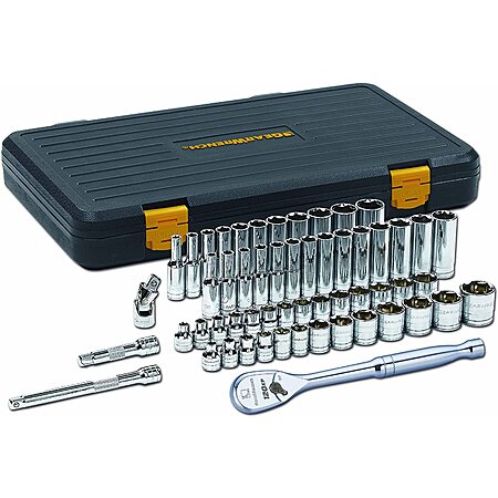56-Piece GearWrench 3/8" 120XP SAE/Metric Standard & Deep Mechanics ...