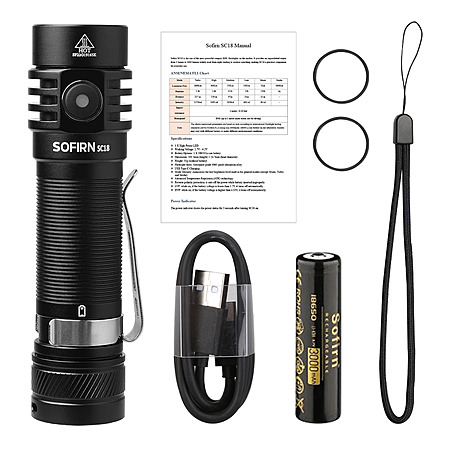New Users: Sofirn SC18 1800-lm USB-C Rechargeable SST40 LED Flashlight ...