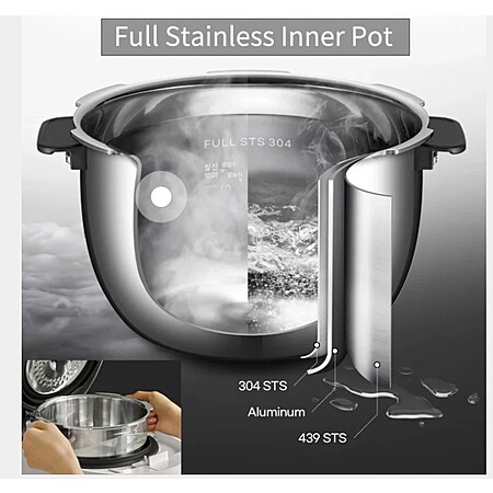 Full Stainless Pot Cuchen Rice Cooker 6 Cup IH Dual Pressure $341.99