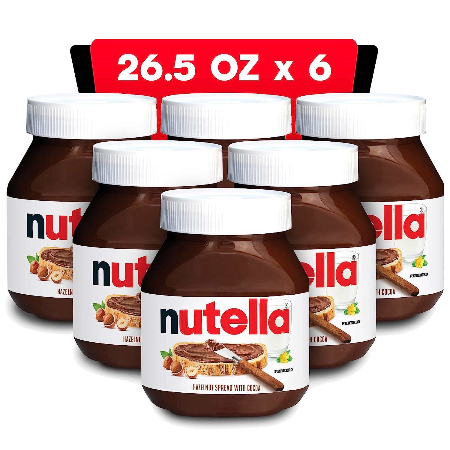 6-Pack 26.5-Oz Nutella Chocolate Hazelnut Spread $25.44 + Free Shipping ...