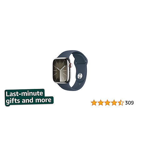 Apple Watch Series 9 [GPS + Cellular 41mm] Smartwatch with Silver ...