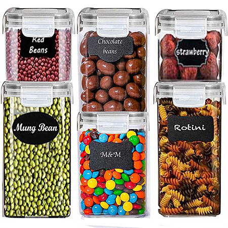 Walmart: Kitchen Variety Set of 5 Pantry Organization Canisters with ...
