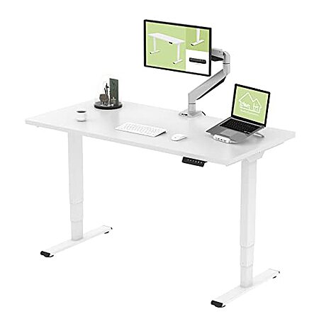 Inverted 3-Stage Dual Motor Flexispot Electric Standing Desk 55x28 ...